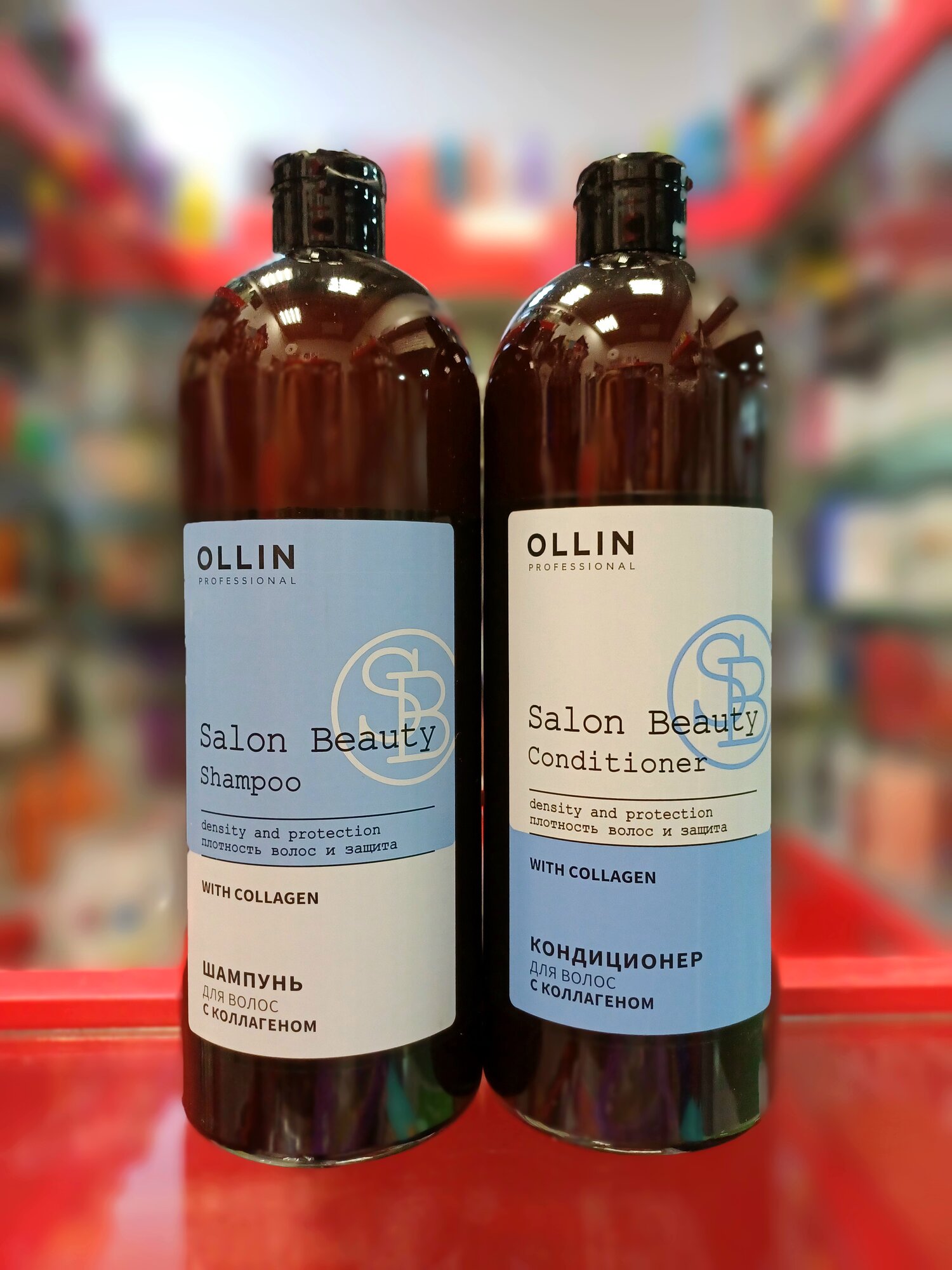 Набор для волос с коллагеном, шампунь 1000мл, кондиционер 1000мл OLLIN Salon Beauty