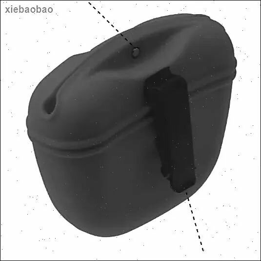 Сумочка для лакомств для собак, силиконовая с магнитным замком (черная)