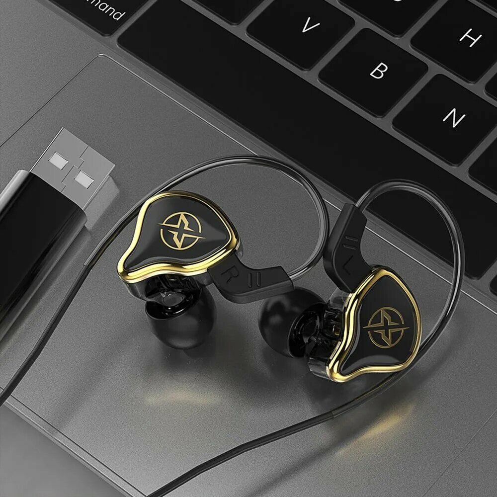 Наушники проводные, черный