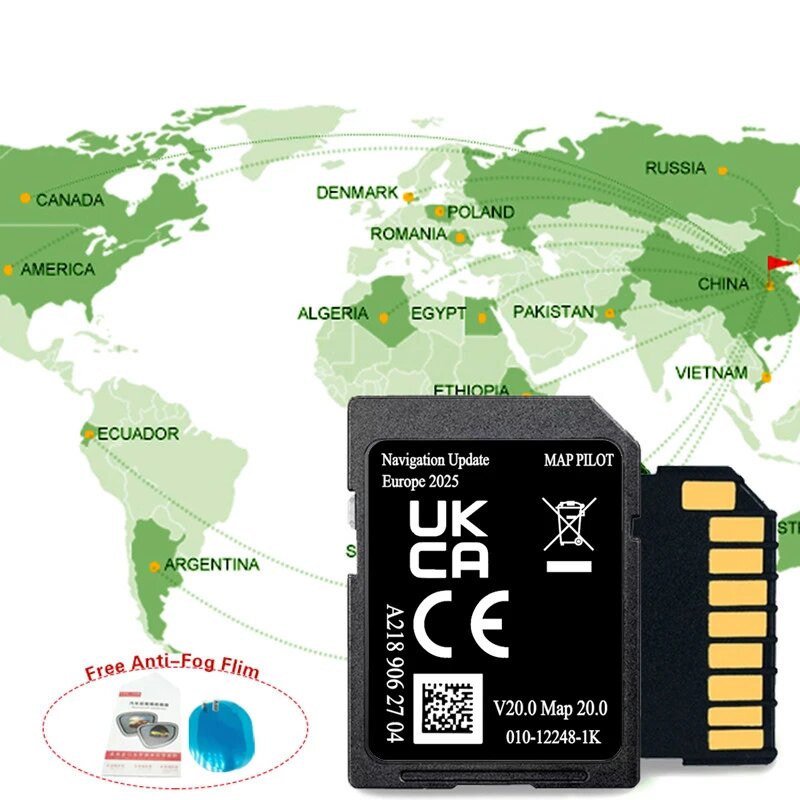 SD-карта GPS для Mercedes A B C E M ML MLC-Class Garmin Map Pilot Update Europe 2025 Map Star1 V20 A2189062704