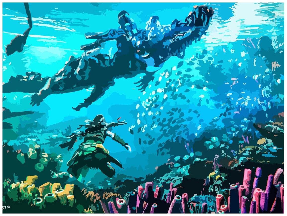 Картина по номерам на холсте игра Horizon zero dawn 2 5355 40x30