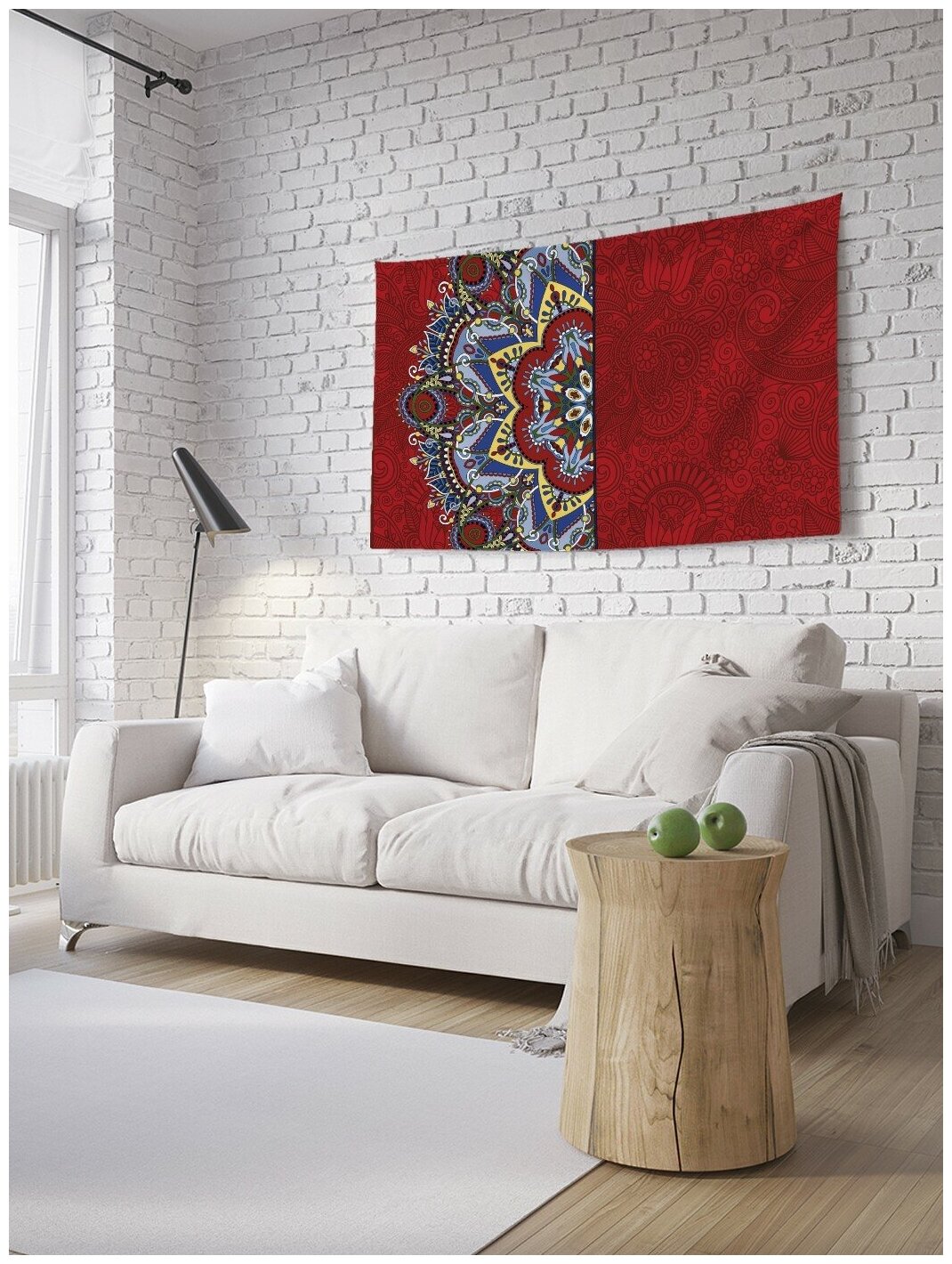 Фотопанно на стену горизонтальный постер 100х150 "Туркменская мандала", JoyArty