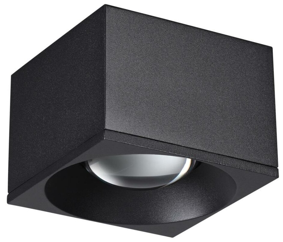 358654 OVER NT21 392 черный Светильник накладной светодиодный IP20 LED 4000К 12W 220V PATERA Novotech