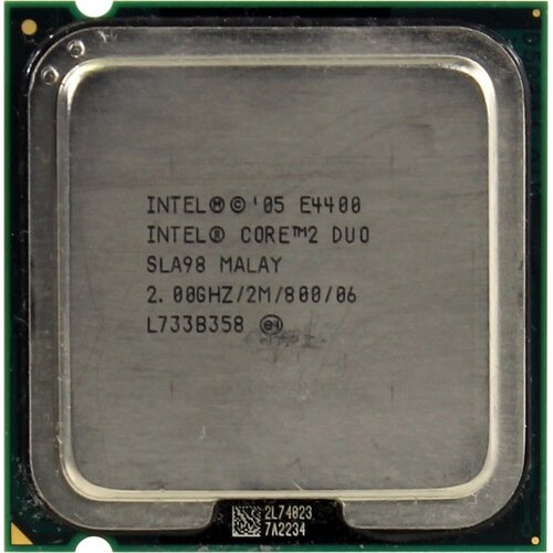 Процессор Socket 775 Intel Core2Duo E4400 (2M Cache, 2.0 GHz, 800MHz, TDP 65W)