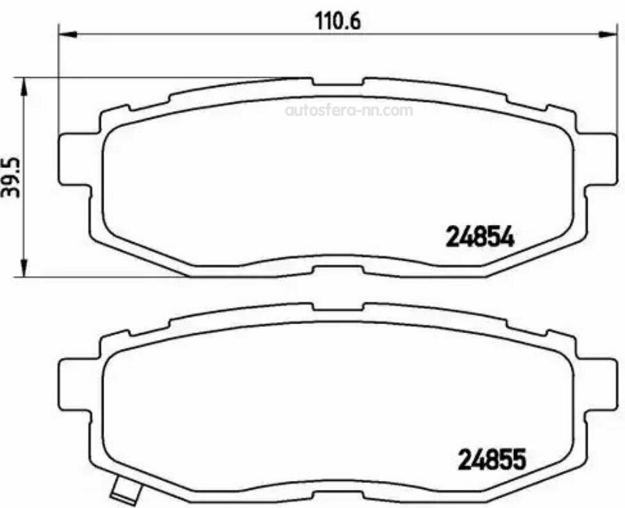 BREMBO P78018 Колодки тормозные задние