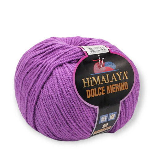 Пряжа HiMALAYA "DOLCE MERİNO" 50% Шерсть мериноса, 50% Микрофибра, 100гр/230м, (59422 Орхидея) 1 упаковка (10 мотков)