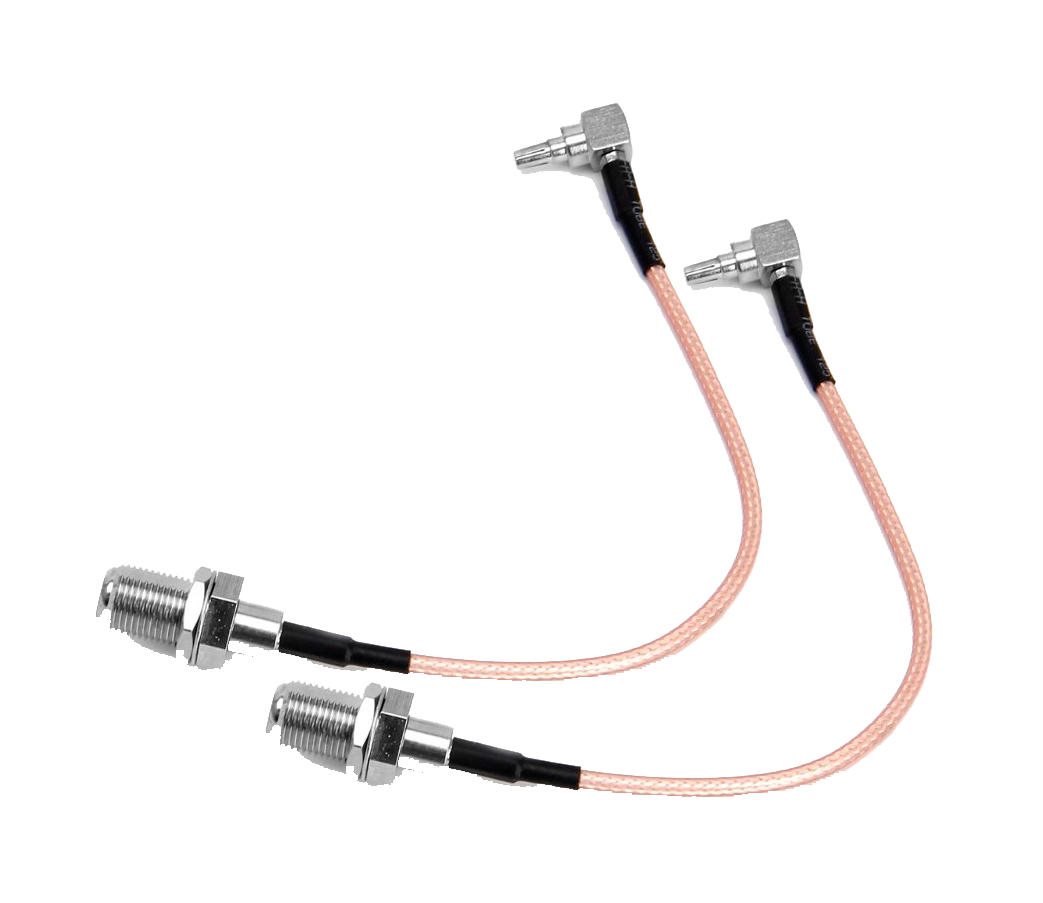 Адаптер переходник Пигтейл CRC-9 - F female (комплект 2 шт)