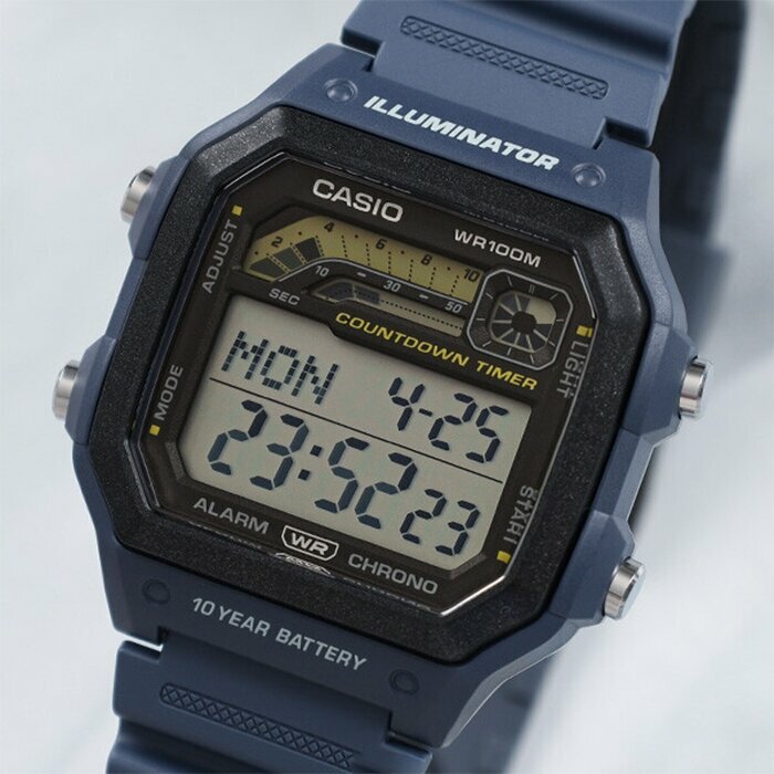 Наручные часы CASIO Collection, черно-синий — фото 1