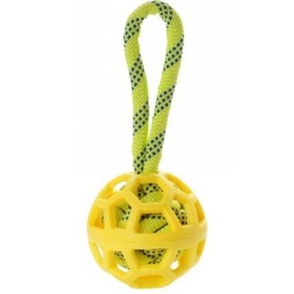 Kitty City Ажурный мяч на веревке (FETCH TUG) 9*21см