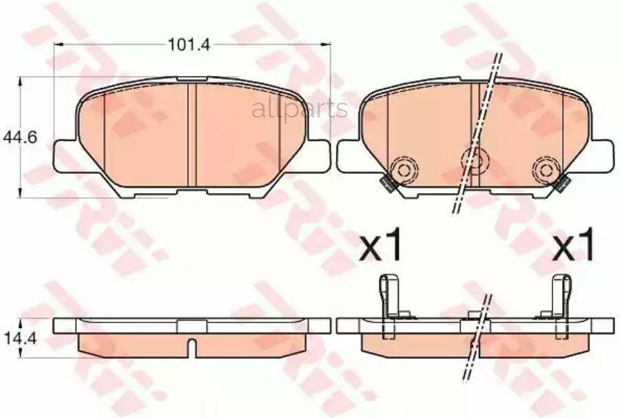 TRW GDB3583 Колодки тормозные задние