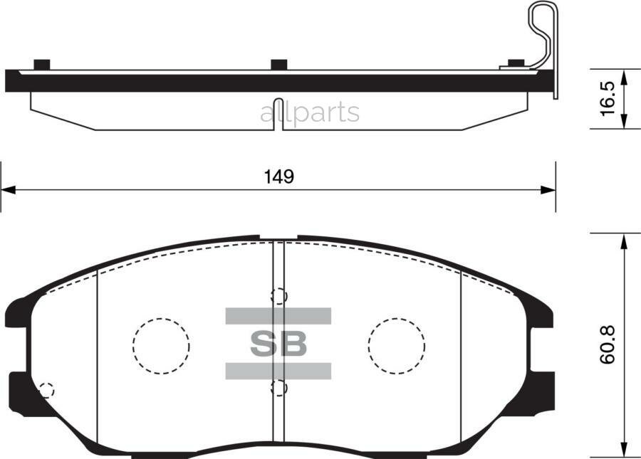 SANGSIN BRAKE SP1161 Колодки торм. дисковые Hi-Q SSANGYONG KIA HYUNDAI RODIUS OPIRUS EQUUS 4.5