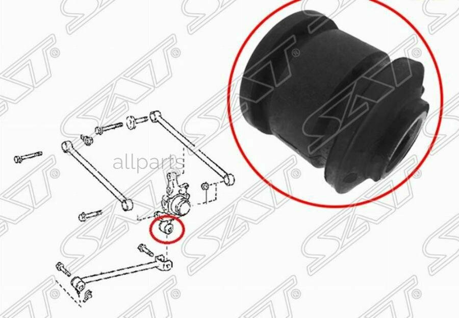 SAT ST-42305-12130-U Сайлентблок цапфы Toyota Caldina (T190, T210) 92-02 / Corolla 91-02