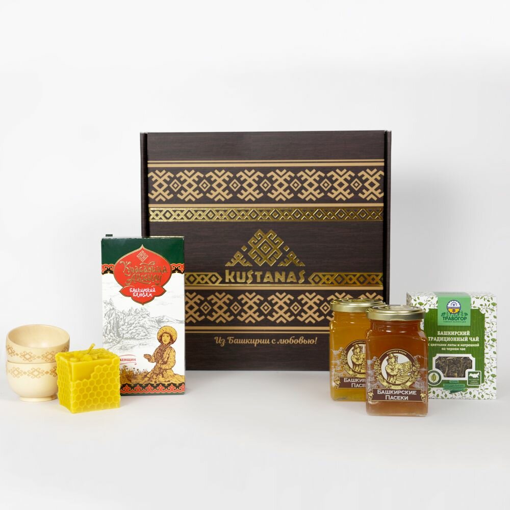 Подарочный набор башкирские пасеки "Куштанаш 9", женский, 1650 гр.