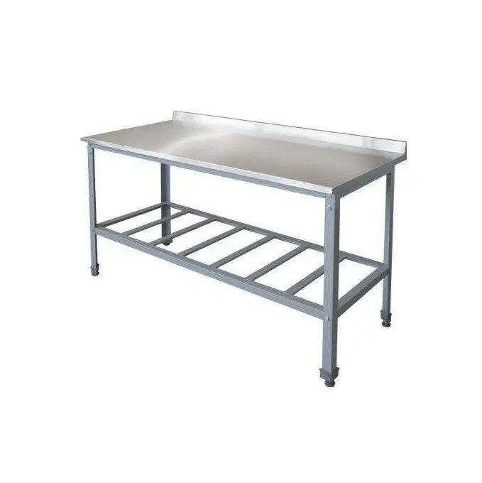 Стол производственный Iterma Iterma СРБО-Э-9/6, полка решетка, с бортом, 90*60*85 см.