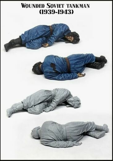 EM-35170 - Wounded Soviet tankman ( 1939 - 1943 ) фигура для моделирования Evolution miniatures масштаб 1/35