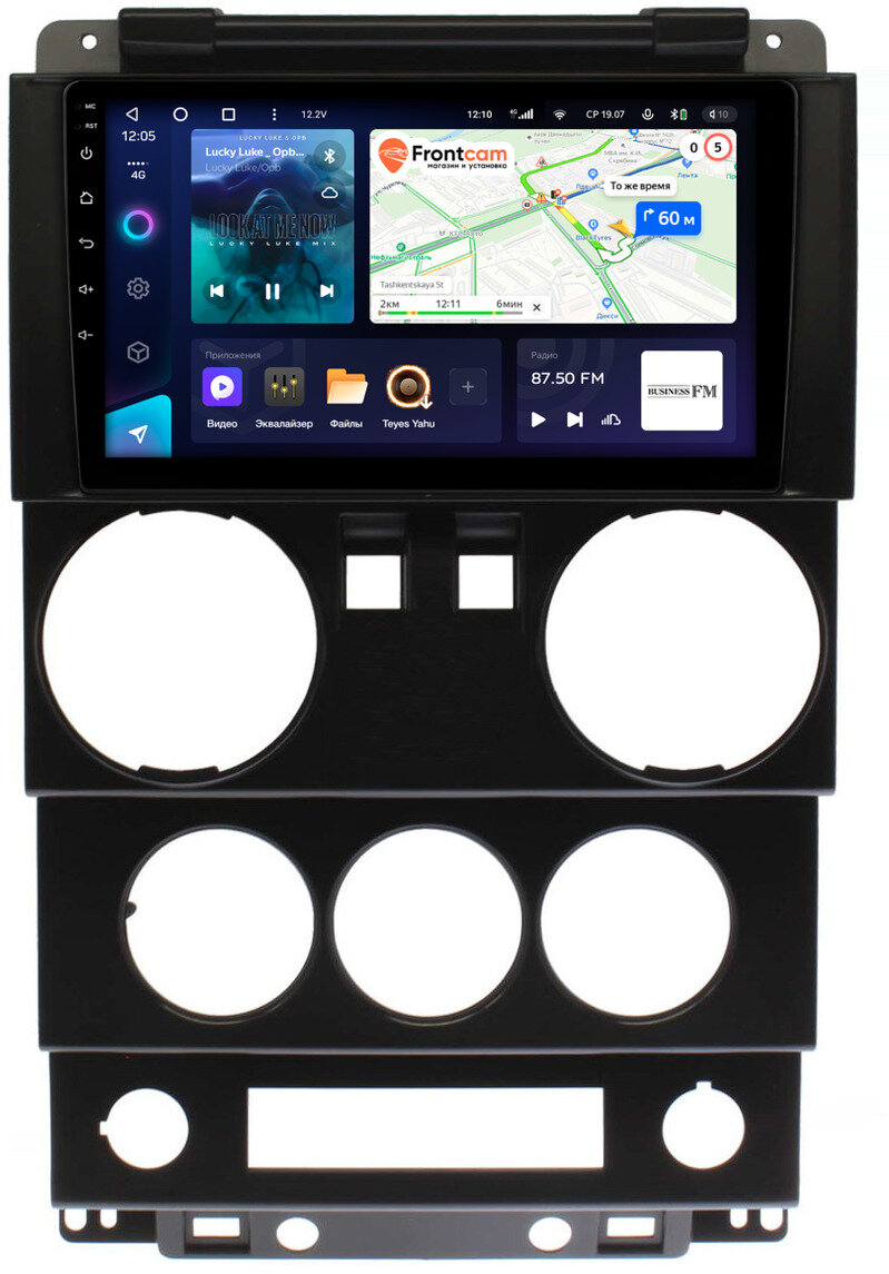 Штатная магнитола Jeep Wrangler 3 (JK) 2007-2010 (2 двери) Teyes CC3L 4/64 9" RM-9-0232 Android 10 (4G-SIM, DSP, IPS)