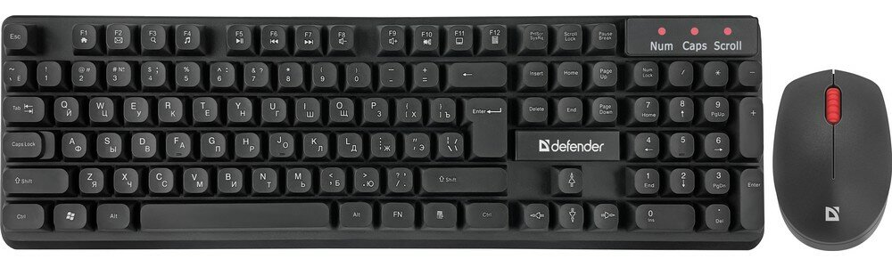 Комплект, клавиатура+мышь, Defender Milan C-992 USB black