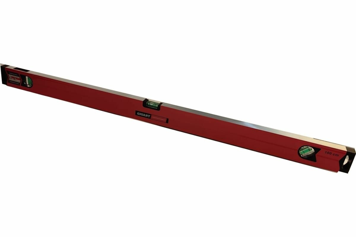Алюминиевый фрезерованный магнитный уровень Gigant Professional 1000 мм 3 глазка GPGW-100-1