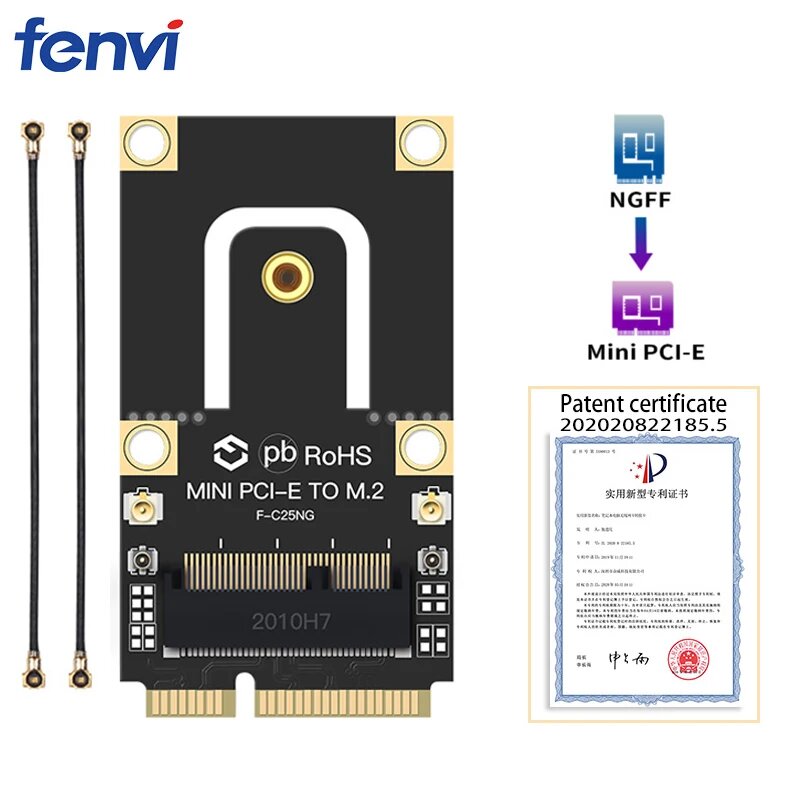 Adapter fenvi Mini PCI-E to M.2 NGFF, Цвет: Upgraded version