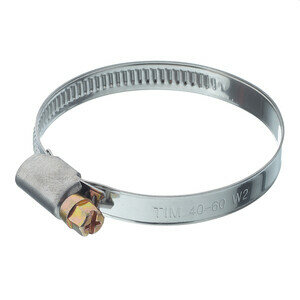 Хомут червячный обжимной 40-60 мм нержавеющая сталь (4 шт.)