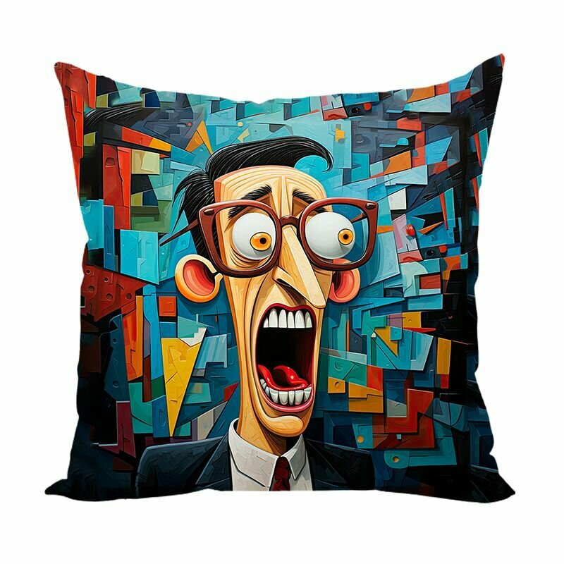 Подушка декоративная Начальник Пикассо 40х40 велюр