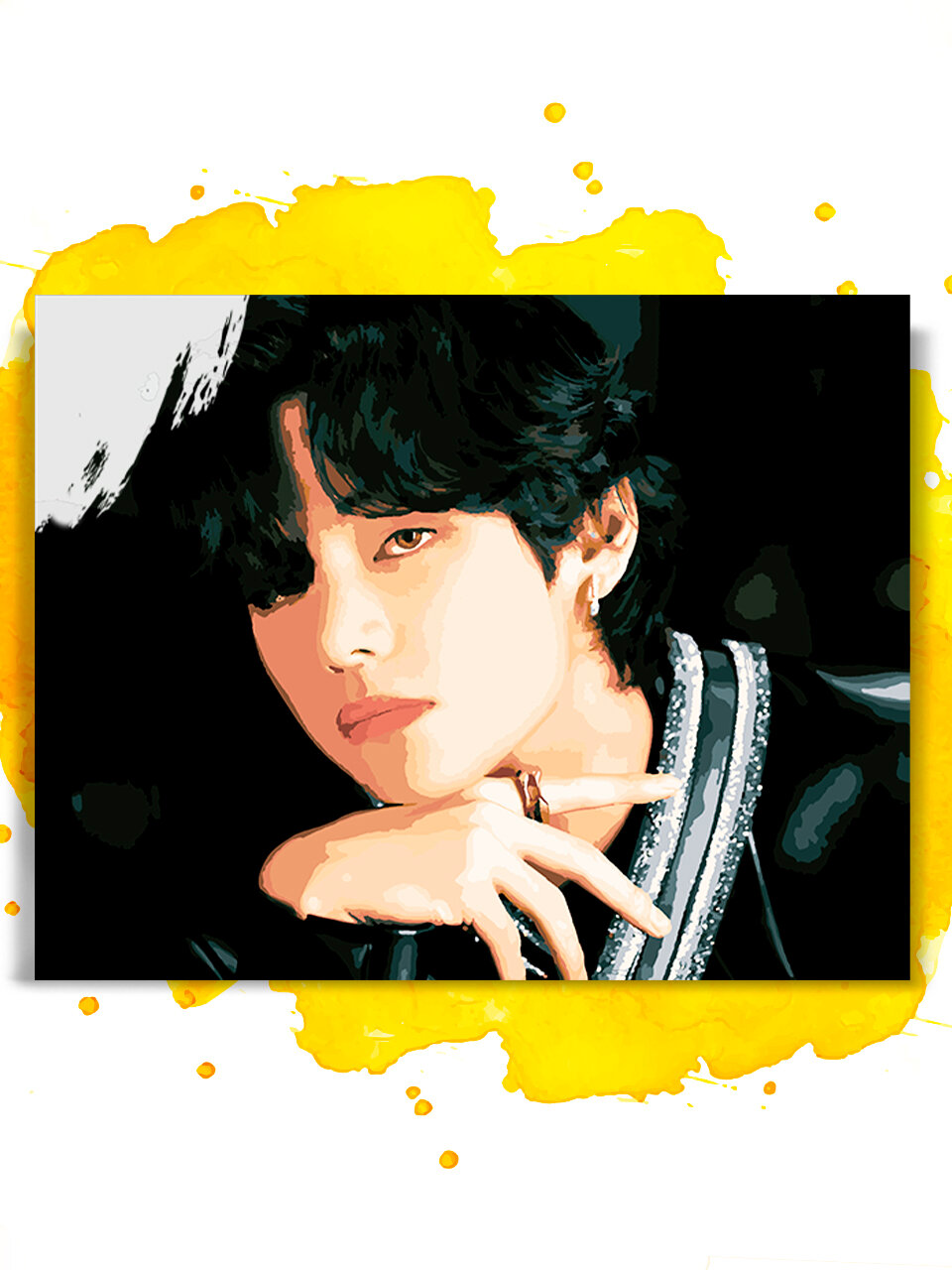 Картина по номерам на холсте BTS Map of the soul Ким Тэхен, 40 х 50 см