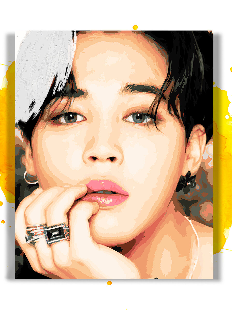 Картина по номерам на холсте BTS Пак Чи Мин BE, 40 х 60 см