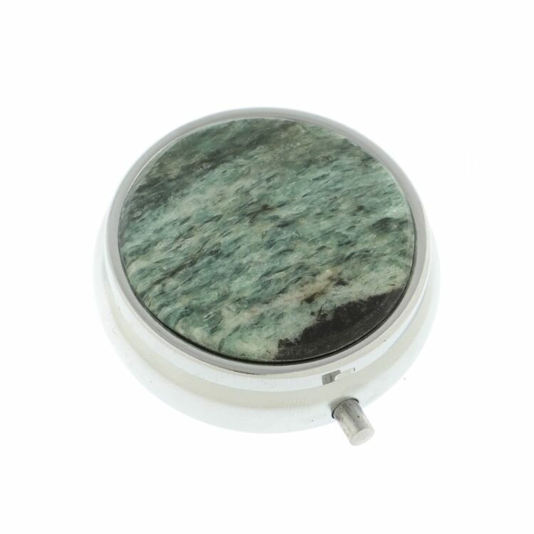 Таблетница на 3 отсека камень парагонит цвет серебро 127786