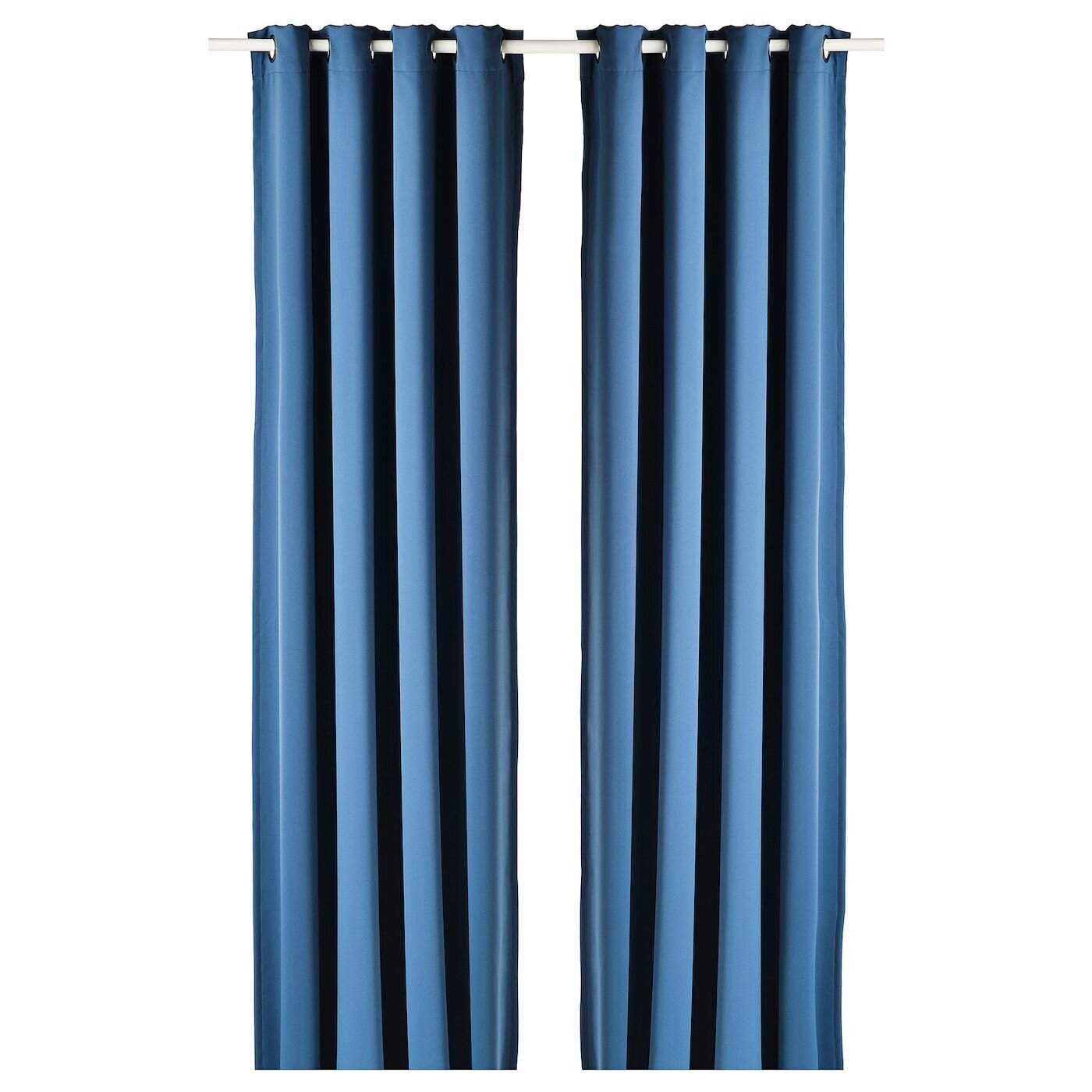 HILLEBORG Затемняющие гардины IKEA, синий 2 шт 145x300 см (50490807)