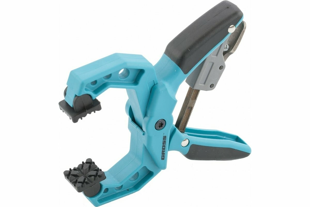 GROSS клещеобразная струбцина с пластиковым корпусом и храповым механизмом фиксации 38 мм