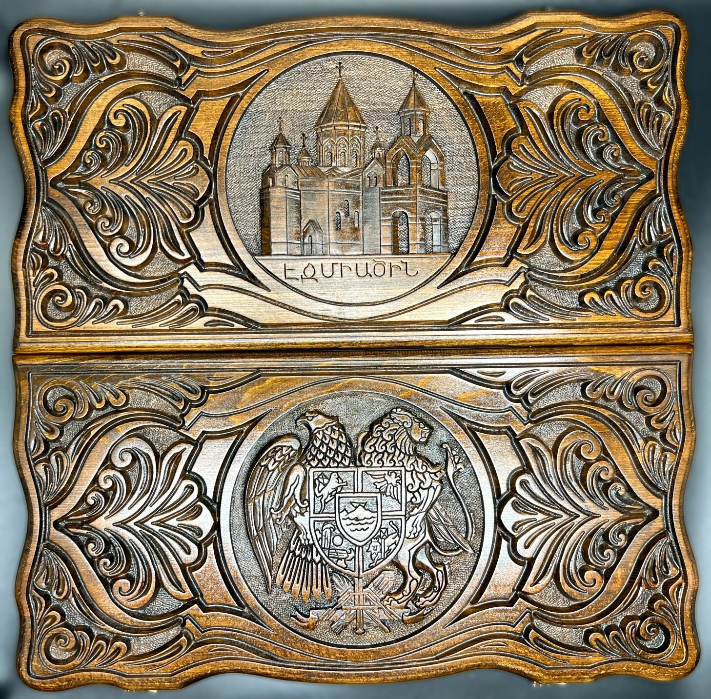 Деревянные Резные Нарды "Родина Армения" большие 60см