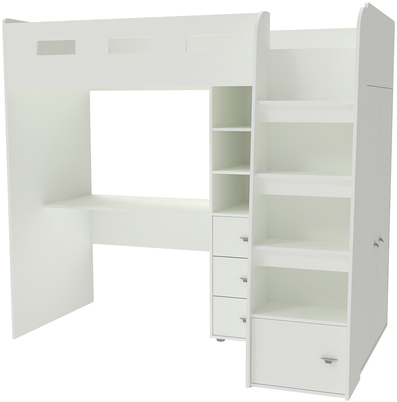 Кровать - чердак Golden kids 5 Белый Белый