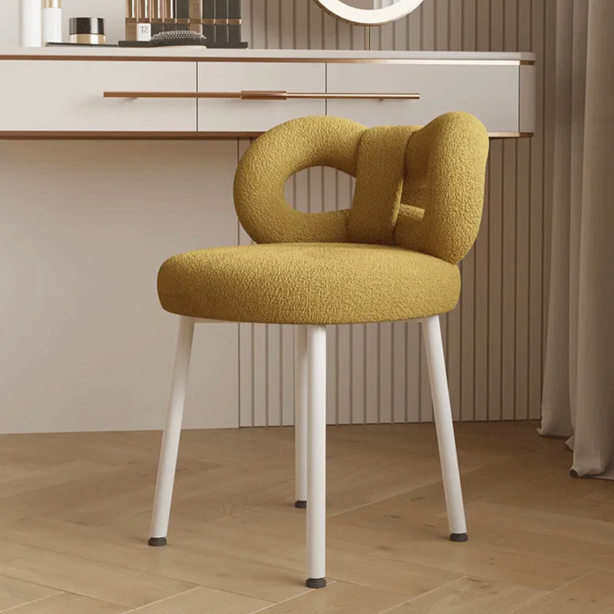 Стул Charlie (Желтый / ткань букле)