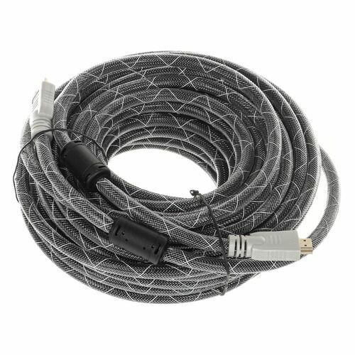 Кабель аудио-видео HDMI (m) - HDMI (m) , ver 1.4, 20м, GOLD, ф/фильтр, черный
