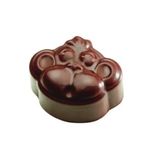 Форма пластиковая для конфет пралине обезьяна PC35 Pavoni / Формочка кулинарная из пластика для приготовления шоколадных конфет / Молд кондитерский для шоколада / Трафарет для сладостей / Товары для кондитеров