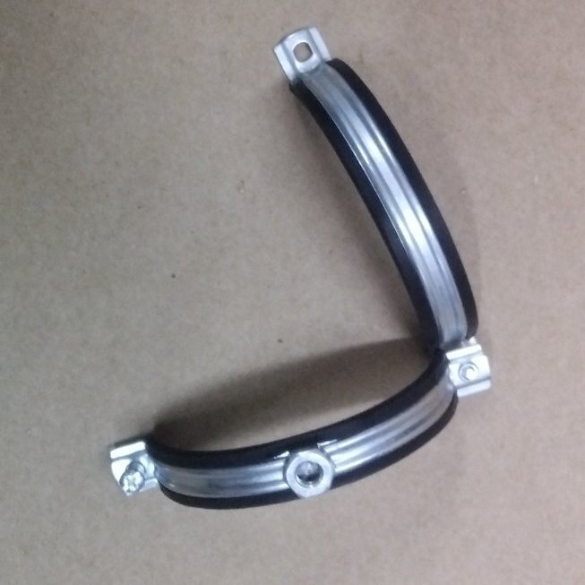 Хомут трубный с резиновой прокладкой 4" 107-115мм (без шпильки)