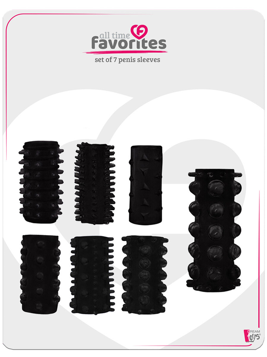Набор "ALL TIME FAVORITES PENIS SLEEVES SET" из 7 разных насадок на пенис, 4.3cm