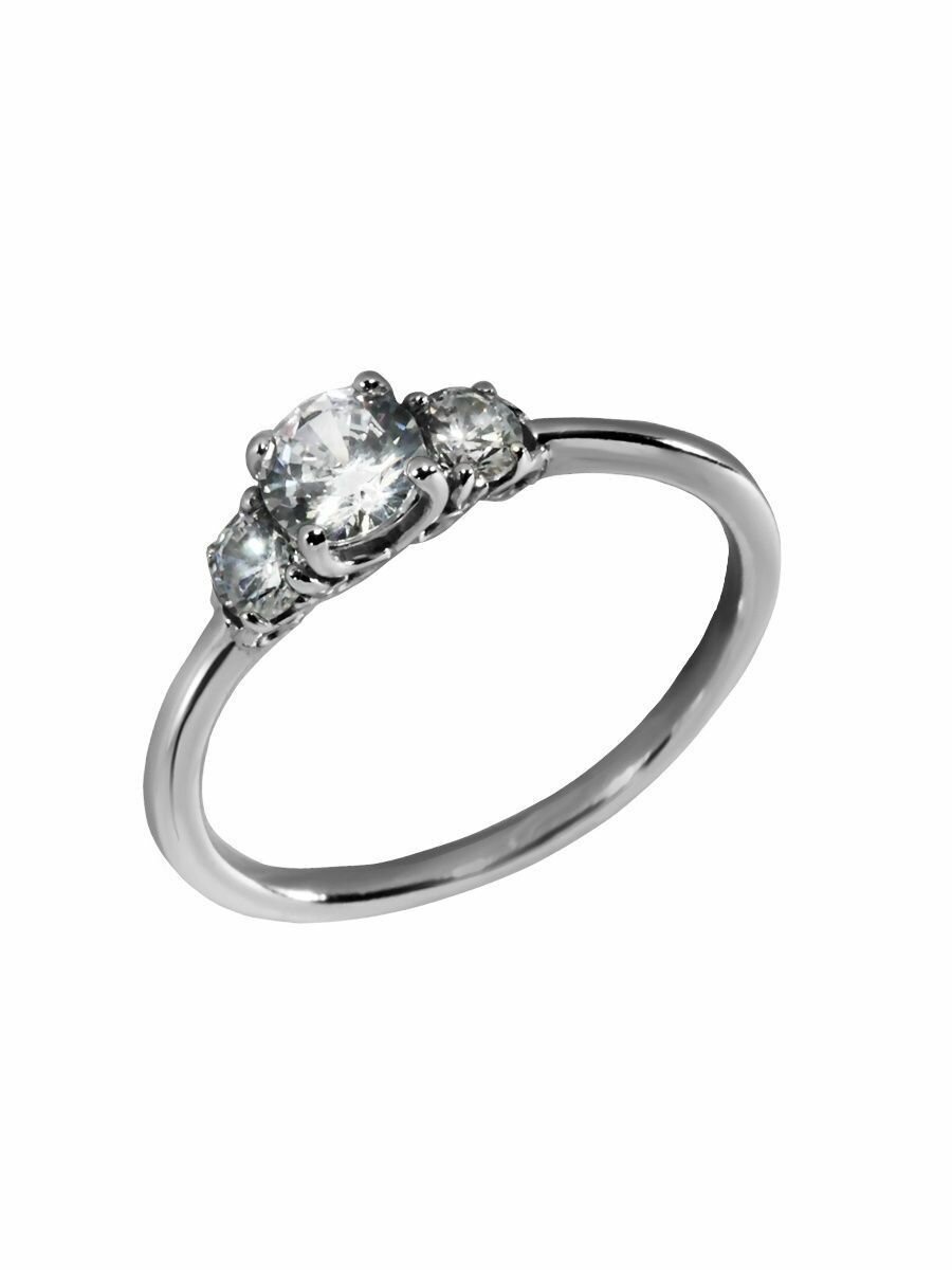 Кольцо, серебро, 925 проба, фианит