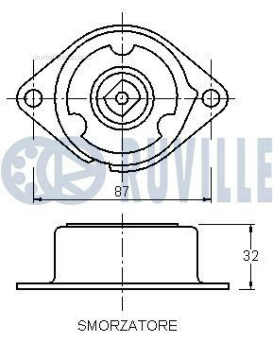 RUVILLE 540904 Натяжитель поликлинового ремня AUDI: 80 B4