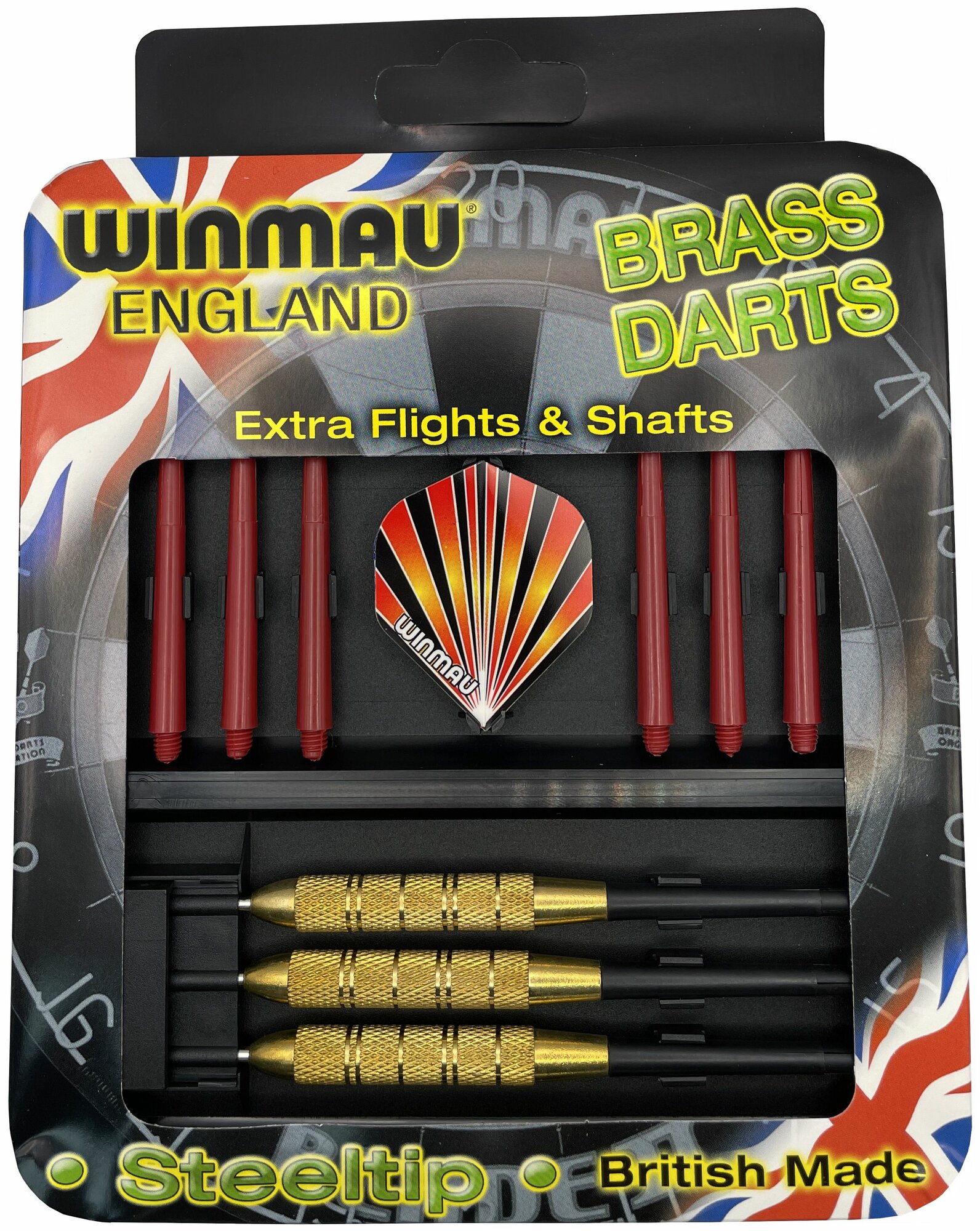 Набор из дротиков 23гр Winmau Brass steeltip и аксессуаров