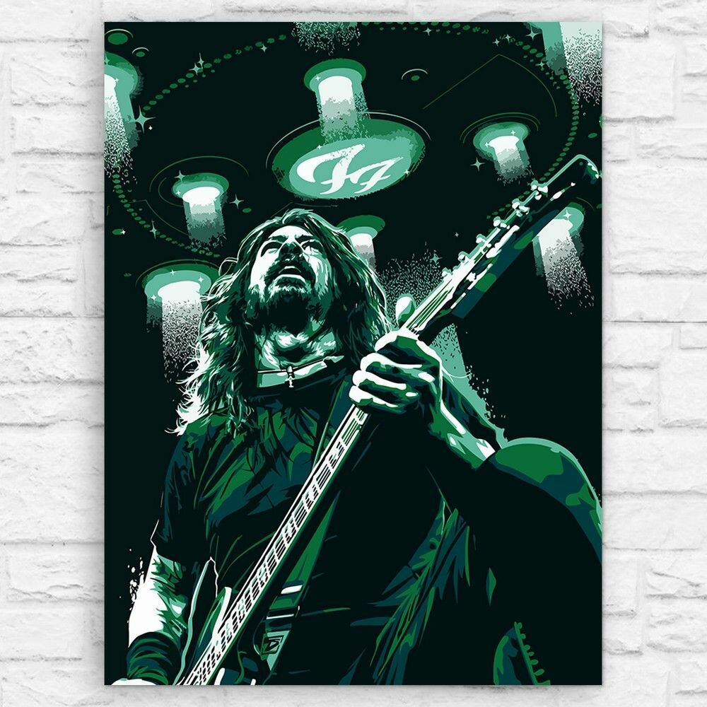 Картина по номерам на холсте музыка Дэйв Грол (Foo Fighters) - 15192 В 30x40