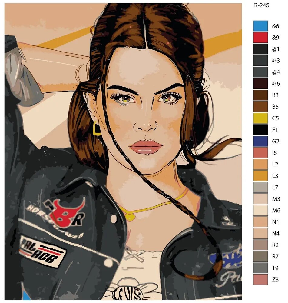 Картина по номерам R-245 "Lana del Rey" 40x50 см