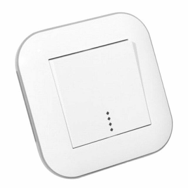 OVIVO Loft 1-клавишный выключатель с индикацией белый для монтажа в бытовой электросети