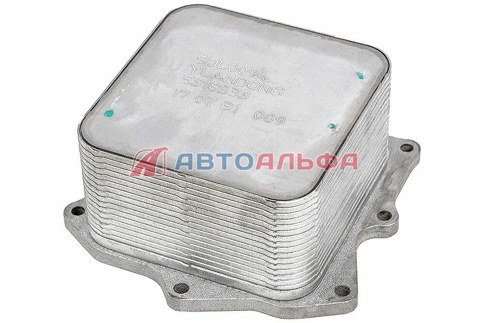 Теплообменник (маслоохладитель) газель дв. Cummins ISF2.8 5266955, 5318533