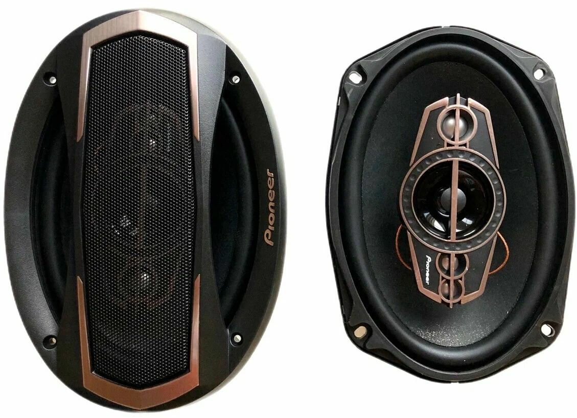 Автомобильные динамики Pioneer / Комплект из 2 штук / Коаксиальная акустика 5-полосная, Овалы (6х9.45 Дюйм.) 1000 Вт.