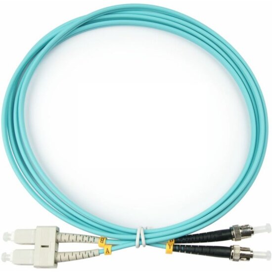 Патч-корд оптический Toplan , дуплексный, SC/PC-ST/PC, MM 50/125 (OM3), 0,5 м, LSZH