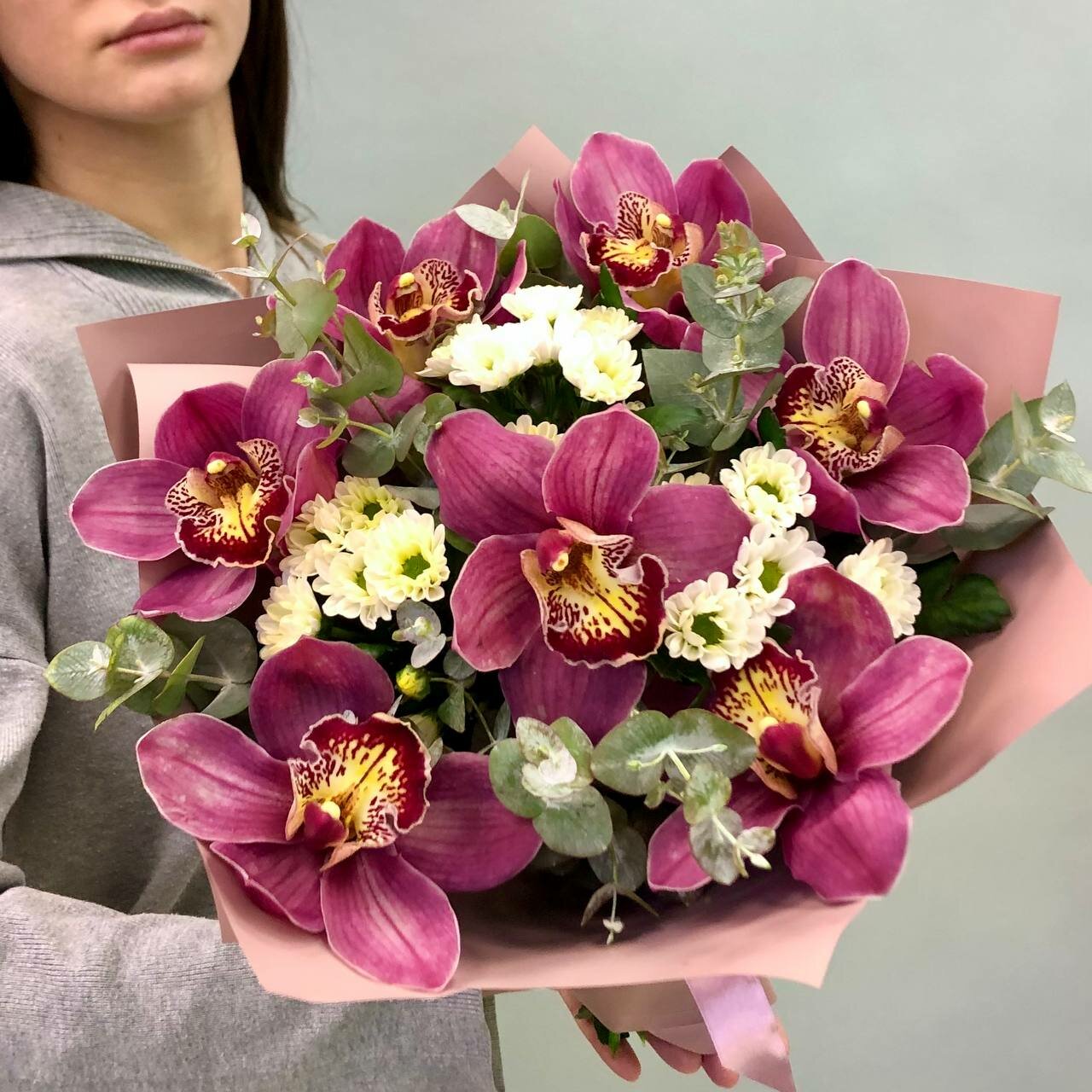 Букет орхидей (розовый)