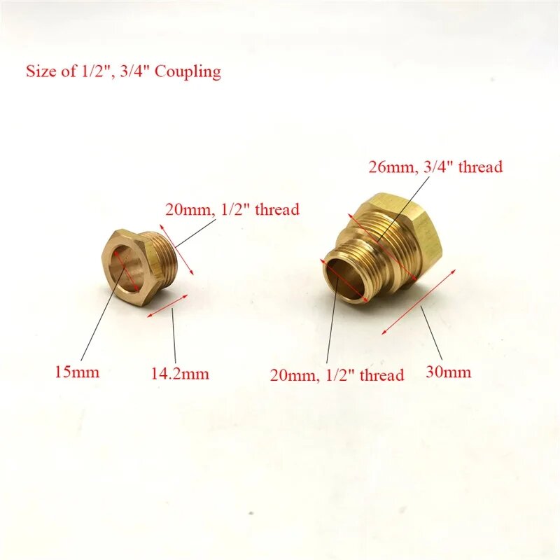 Медная муфта для нагревательного кабеля 1/2", 5/8", 3/4" Type 2