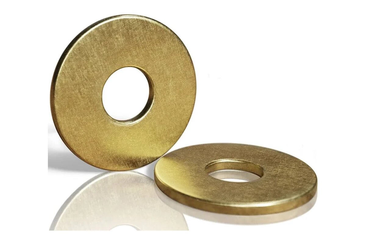 Шайба плоская увеличенная DINFIX DIN 9021 латунь М5 15×5,3 мм 1,2 мм
