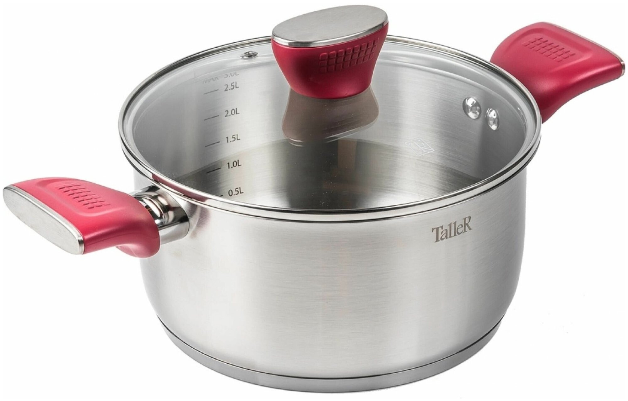 Кастрюля TalleR "Грейси", нержавеющая сталь, капсулированное многослойное дно, 5.3 л